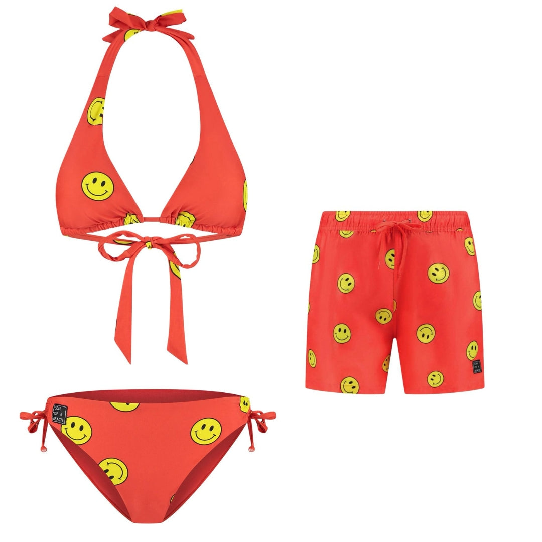 Smiley, Moeder en zoon bikini/zwembroek – Son of a Beach